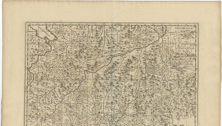 Antique Map of Austria 'Tirol' with Parts of Italy by J. Janssonius ...