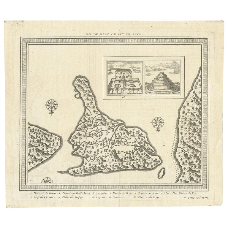 Antique Map of Bali 'Indonesia' by Bellin, 'c.1750' For Sale at 1stDibs