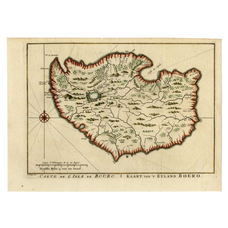Antique Map of Buru Island in Indonesia, 1758 at 1stDibs