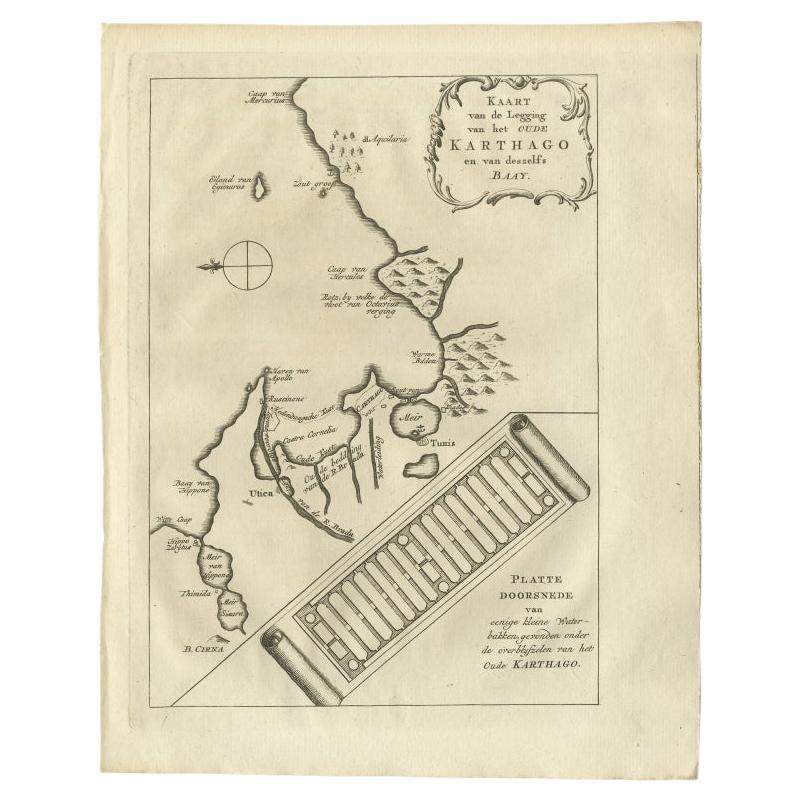 Old Dutch Map of the City of Carthage and the Bay of Carthage, 1773 For ...