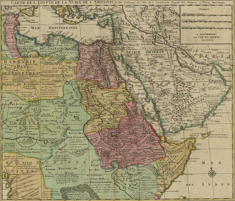 Antique Map of Central Africa by J.B. Elwe, 1792 at 1stDibs