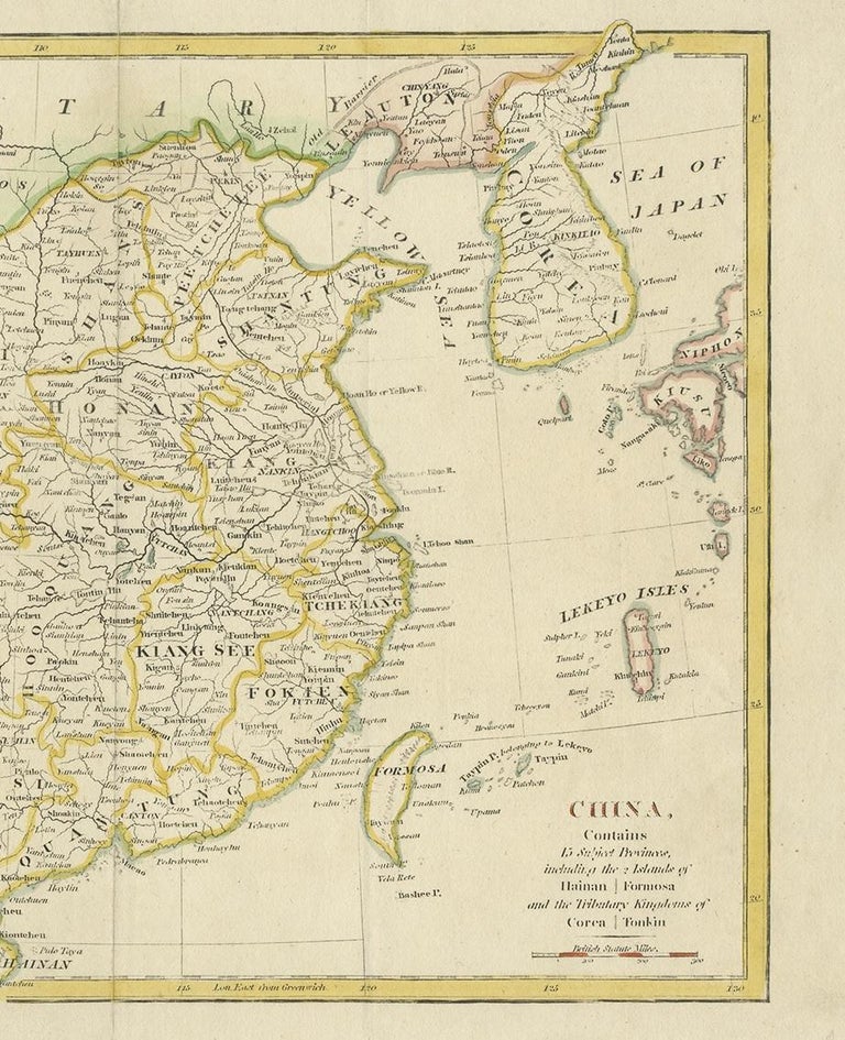 Antique Map of China by Wilkinson '1803' For Sale at 1stDibs