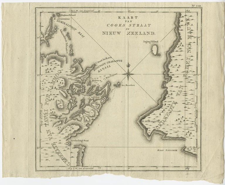 Antique Map of Cook's Strait in New Zealand, 1803 For Sale at 1stDibs ...