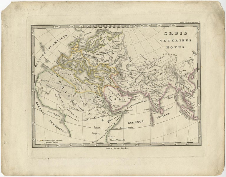 Antique Map of Europe and Part of Asia and Africa, 1848 For Sale at ...