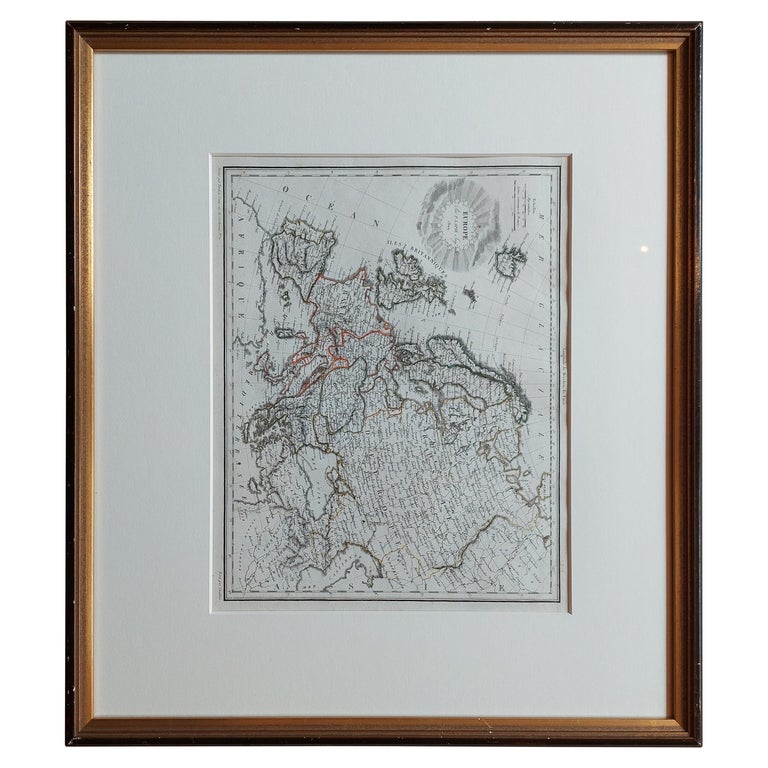 Antique Map of Europe by Lapie, '1809' For Sale at 1stDibs