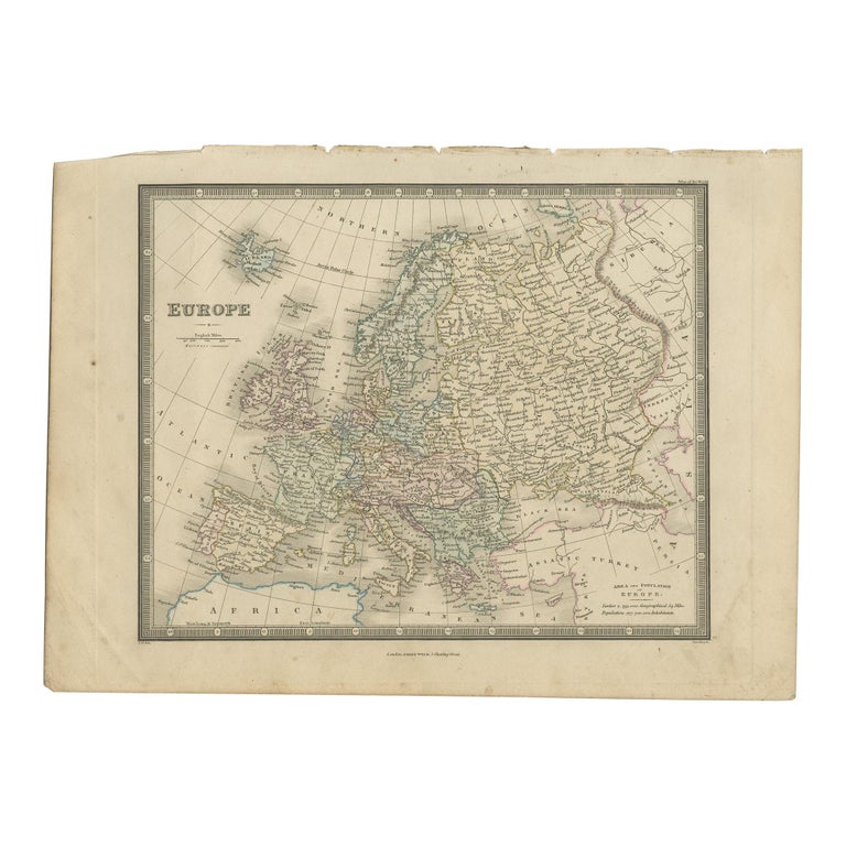 Antique Map of Europe by Wyld '1845' For Sale at 1stDibs