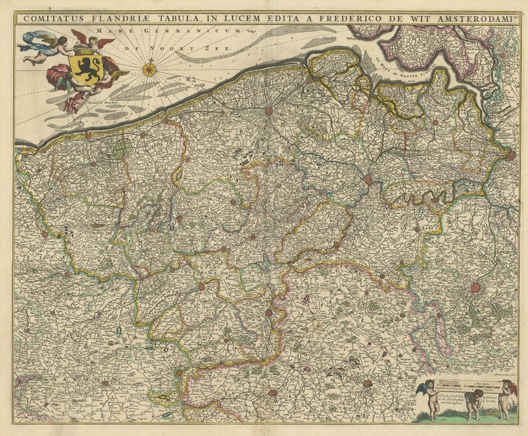 Antique Map of Flanders 'Belgium' by F. de Wit, circa 1680 For Sale at ...