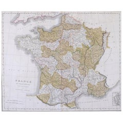 1970s Framed Antique Map of France, France, 1740s Original For Sale at ...