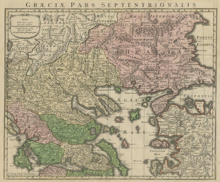 Antique Map of Greece by Seutter or Lotter, 'c.1740' For Sale at ...