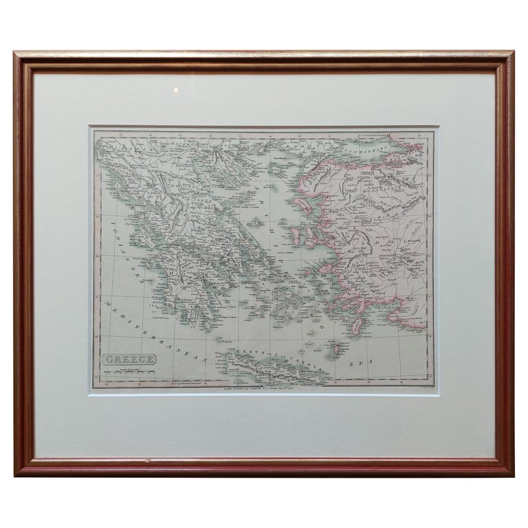Antique Map of Greece by Smith '1818' For Sale at 1stDibs