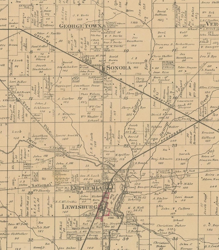 Antique Map of Harrison County 'Ohio' by Titus, 1871 For Sale at ...