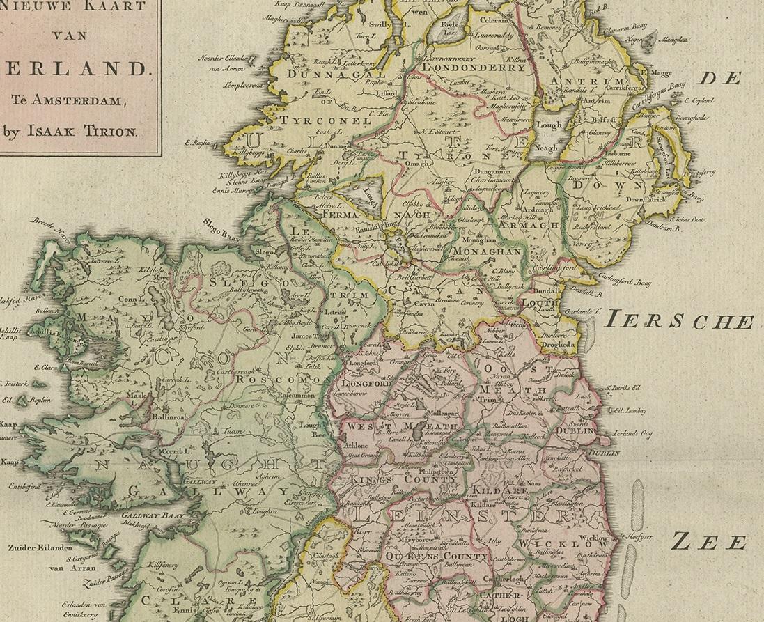 Antique Map of Ireland by Condet 'circa 1770' at 1stDibs