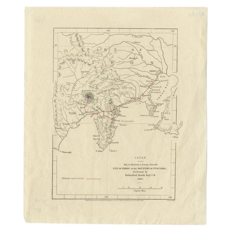 Antique Map of Japan by Arrowsmith, 1861 For Sale at 1stDibs