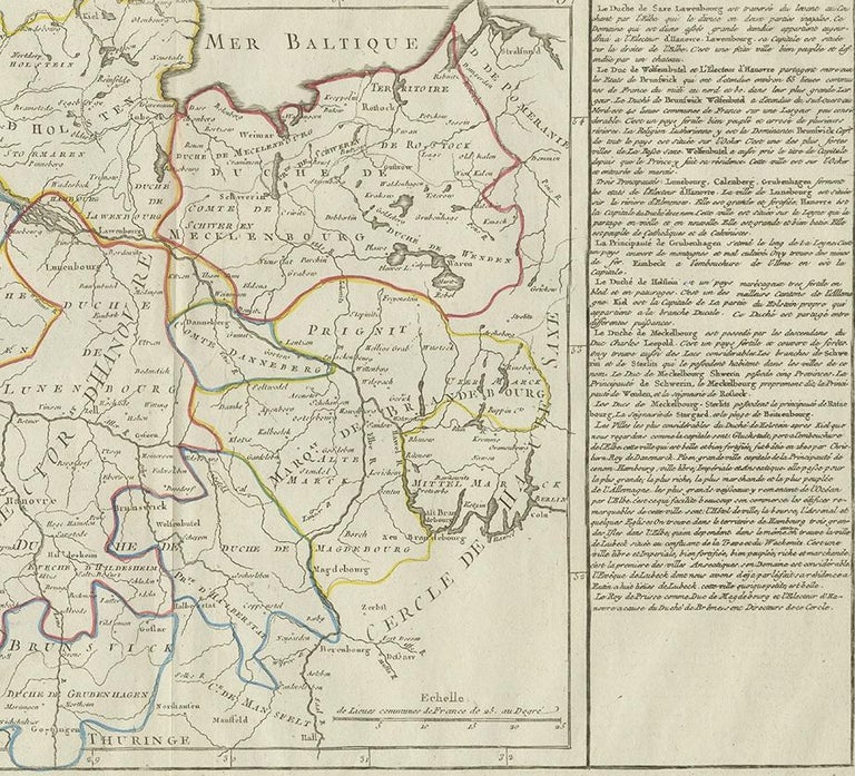 Antique Map of Lower Saxony by Clouet, 1787 For Sale at 1stDibs | lower ...