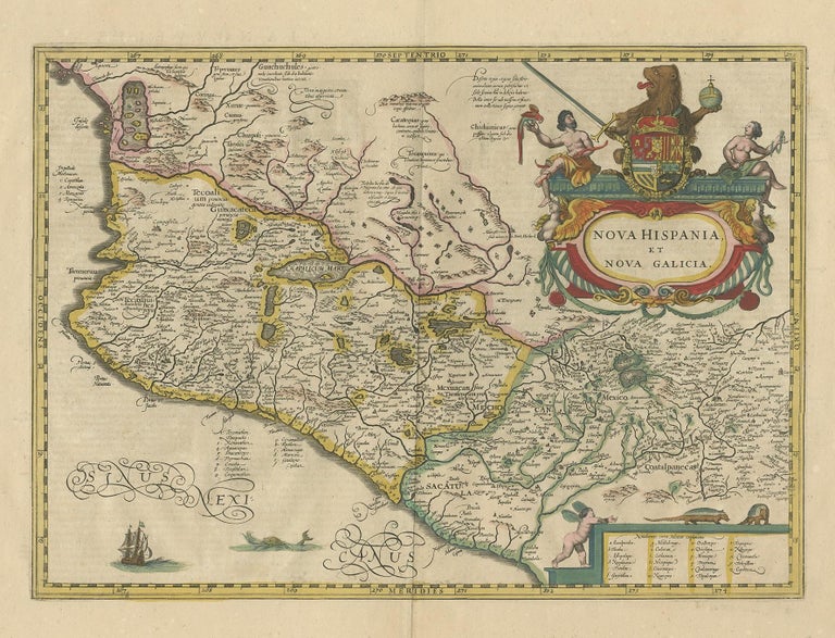 Antique Map of Mexico by Janssonius 'circa 1640' at 1stDibs