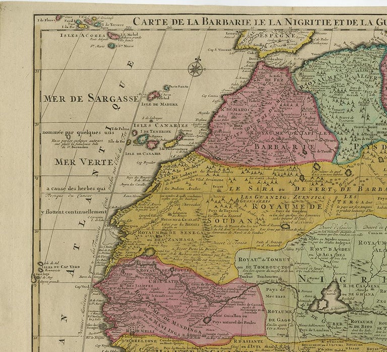 Antique Map of North and West Africa by J.B. Elwe, 1792 For Sale at 1stDibs