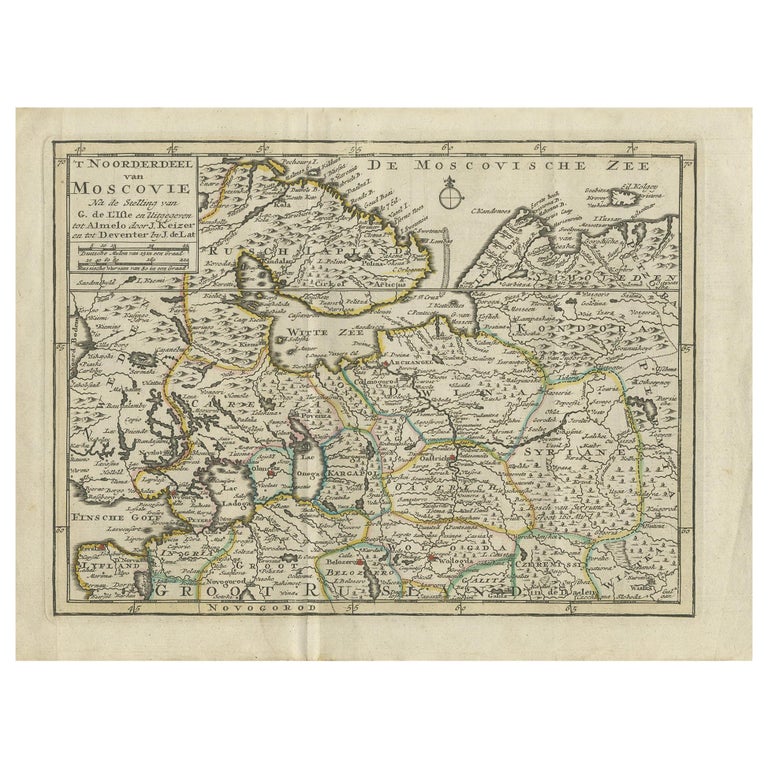 Antique Map of Northern Muscovy by Keizer and de Lat, 1788 For Sale at ...
