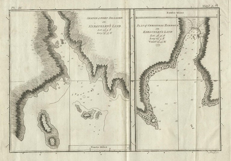 Antique Map of Port Pallisers and Kersmis by Cook, c.1781 For Sale at ...