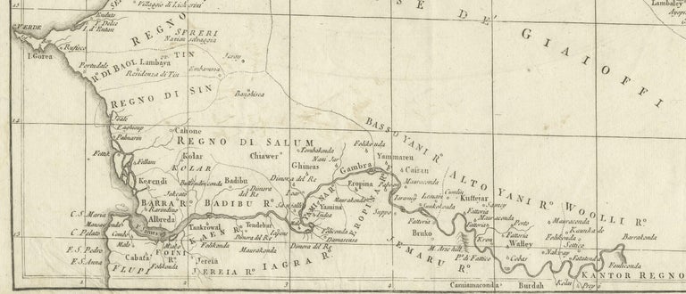 Antique Map of Senegal, West Africa For Sale at 1stDibs