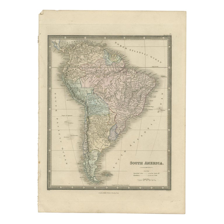 Antique Map of South America by Wyld, '1845' For Sale at 1stDibs ...