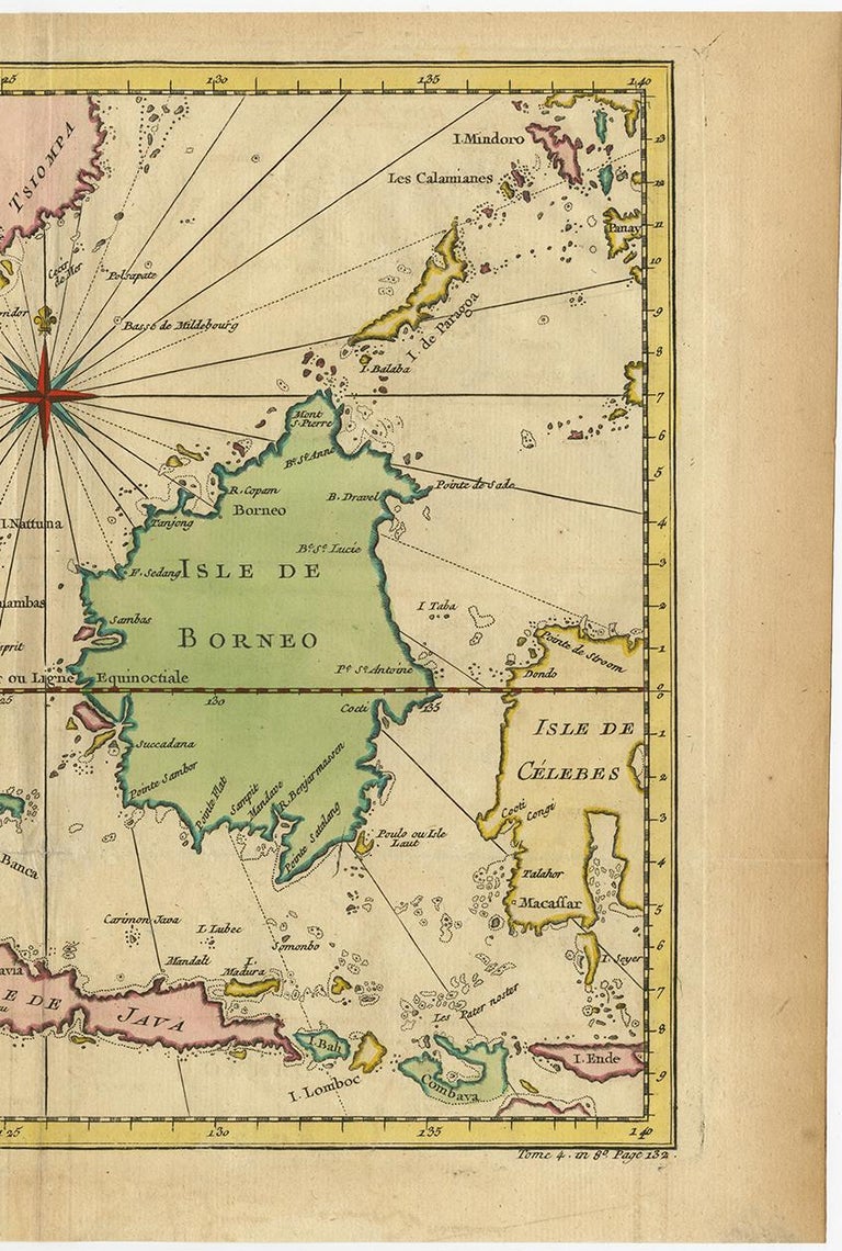 Antique Map of South East Asia by J.N. Bellin, 1757 at 1stDibs