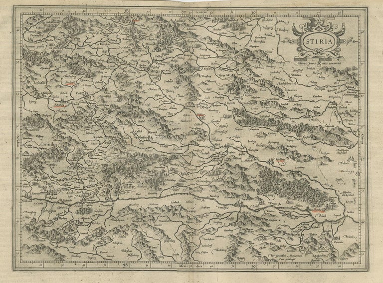 Antique Map of Styria by Mercator 'circa 1650' For Sale at 1stDibs