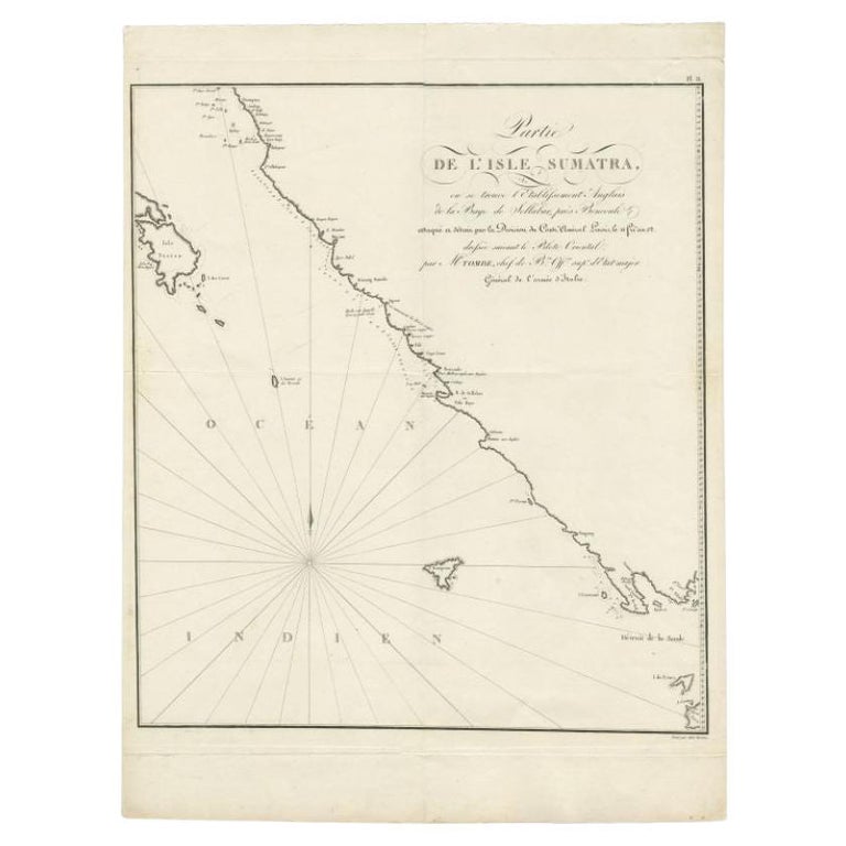 Antique Map of Sumatra by Tardieu, 1811 For Sale at 1stDibs