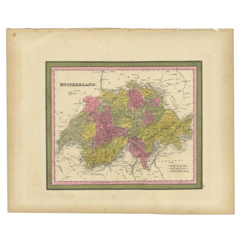 Antique Map of Spain and Portugal by Mitchell, 1846 For Sale at 1stDibs