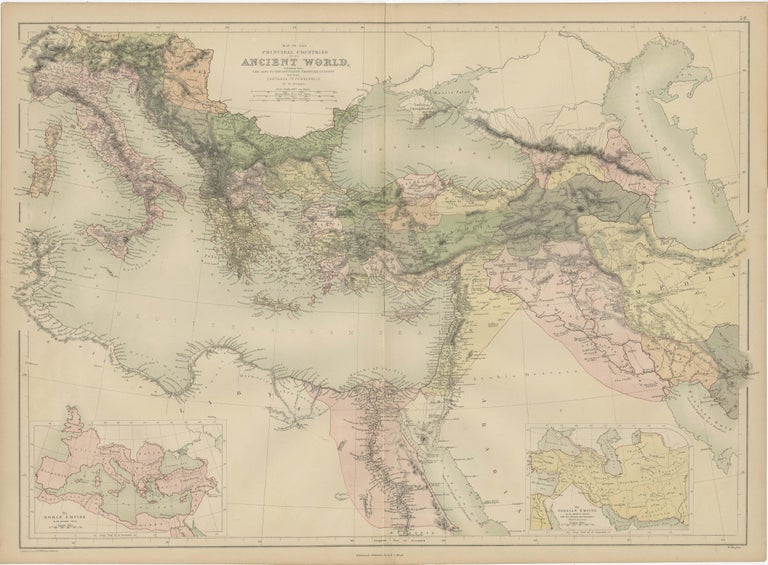 Antique Map of the Ancient World by A and C. Black, 1870 at 1stDibs