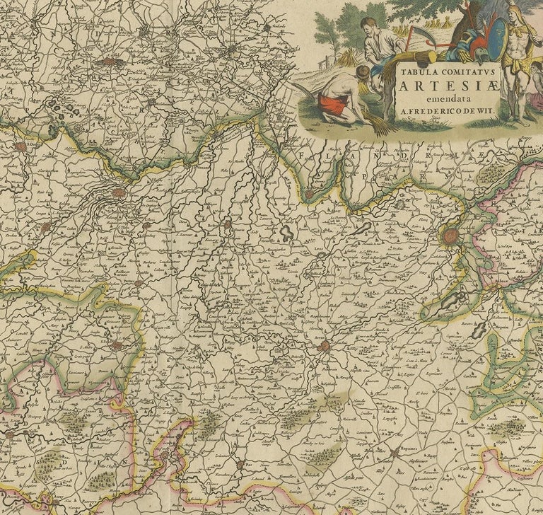 Antique Map of the Artois Region 'France' by F. de Wit, circa 1680 For ...