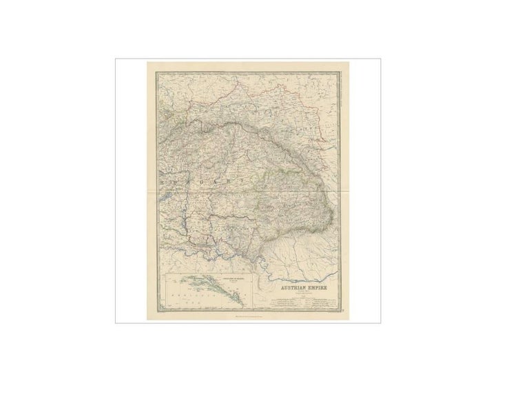 Antique Map of the Austrian Empire by A.K. Johnston, 1865 at 1stDibs