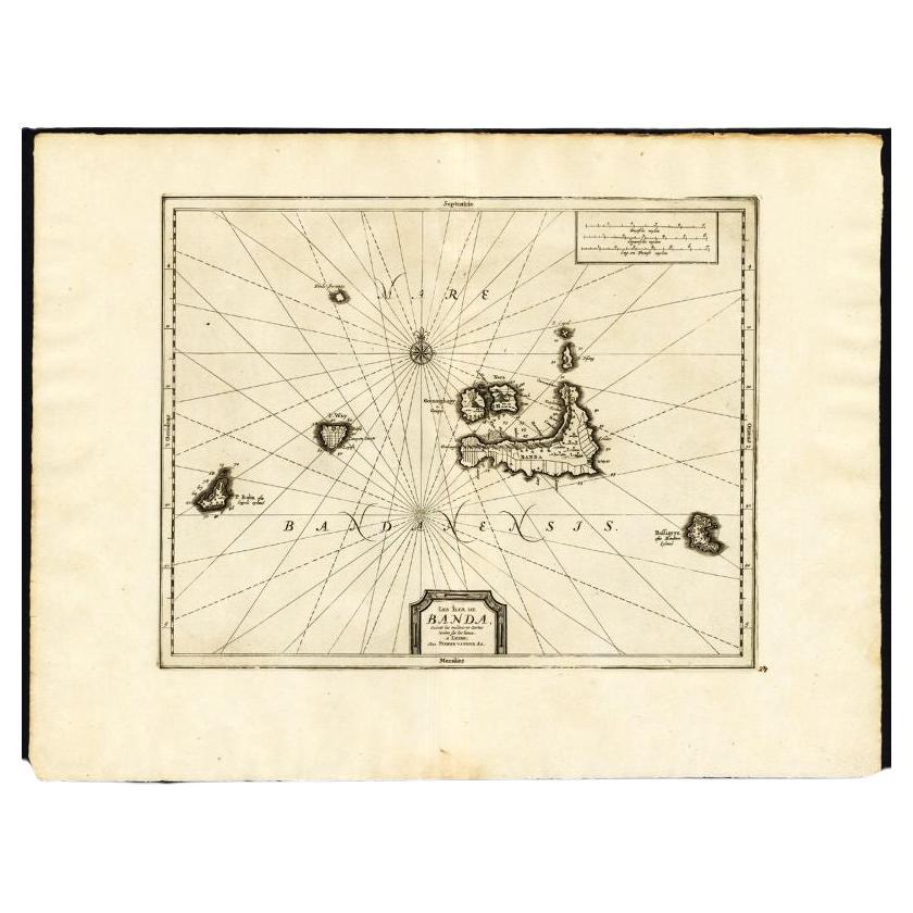Antique Map of the Banda Islands by Commelin, 1646 For Sale at 1stDibs