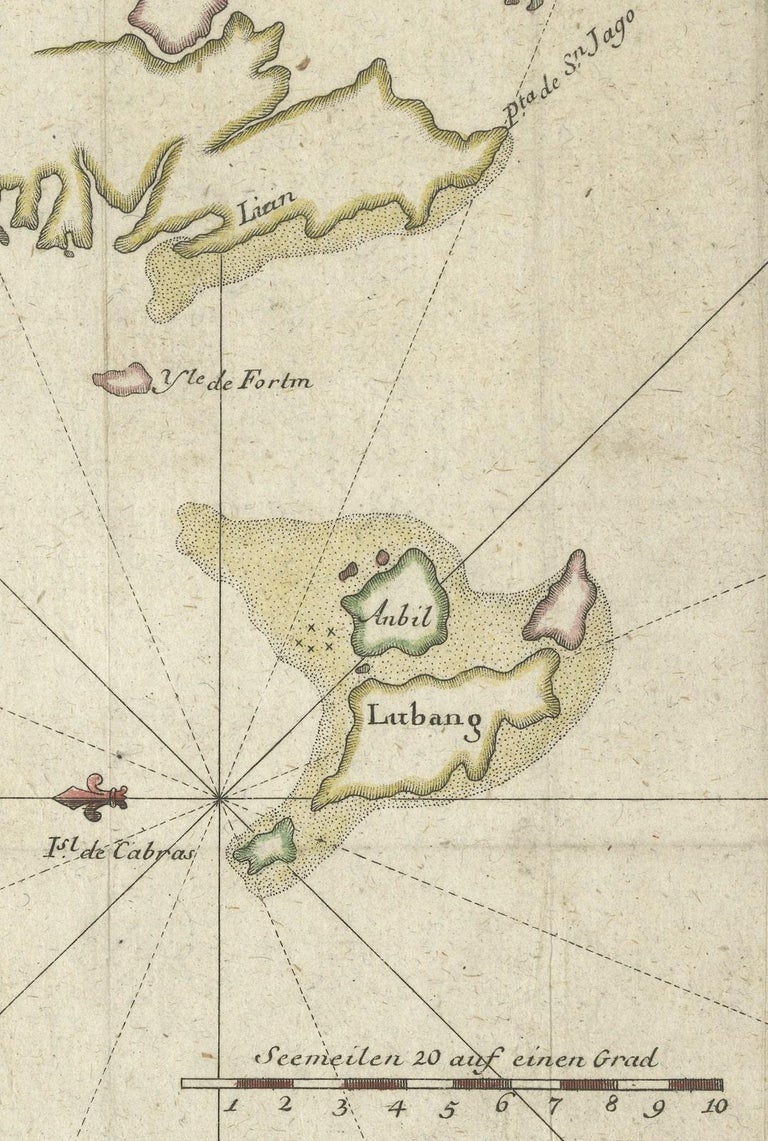Antique Map of the Bay of Manila, Capital of the Philippines For Sale ...