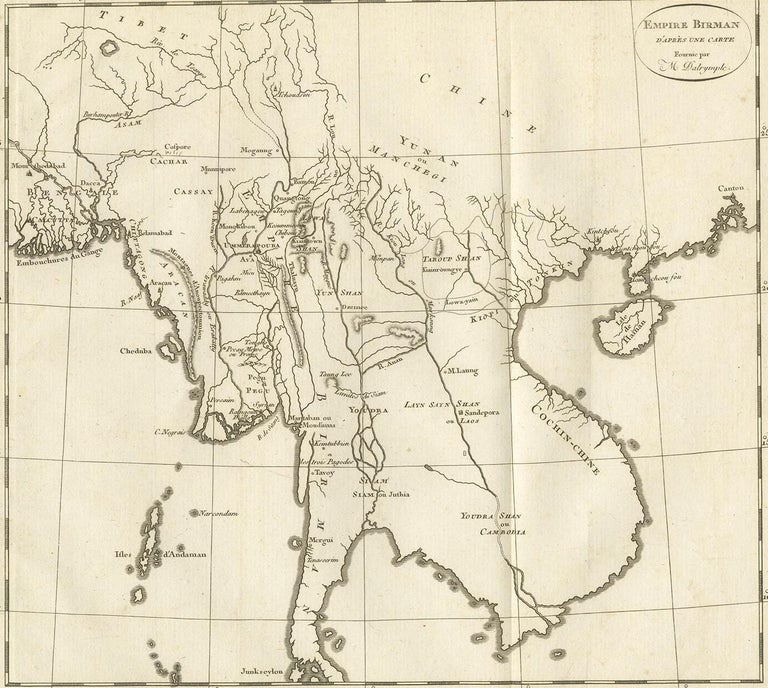 Antique Map of the Burmese Empire by Symes, '1800' For Sale at 1stDibs