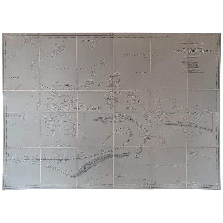 Antique Map of the East Indies by Brouwer, 1917 For Sale at 1stDibs