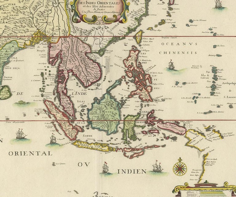 Antique Map of the East Indies by Mariette, circa 1650 For Sale at 1stDibs