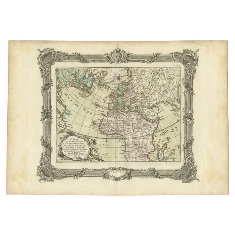 Antique Map of the French Colonies by Zannoni, 1765 For Sale at 1stDibs
