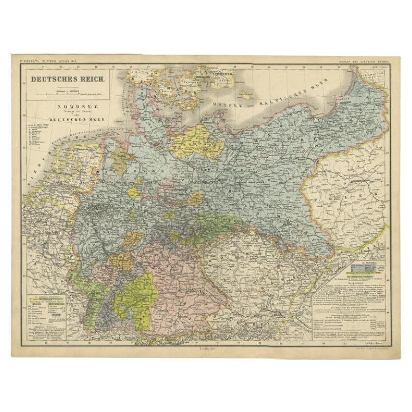 Antique Map of the Roman Empire by H. Kiepert, circa 1870 at 1stDibs