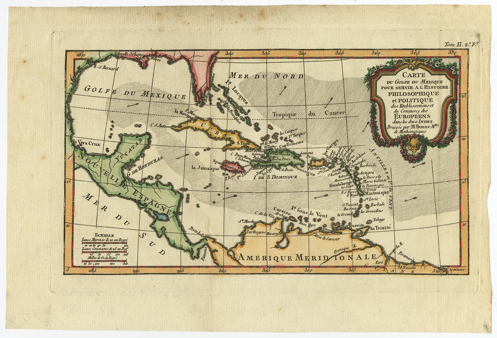 Antique Map of The Gulf of Mexico and The West Indies, ca.1780 at 1stDibs