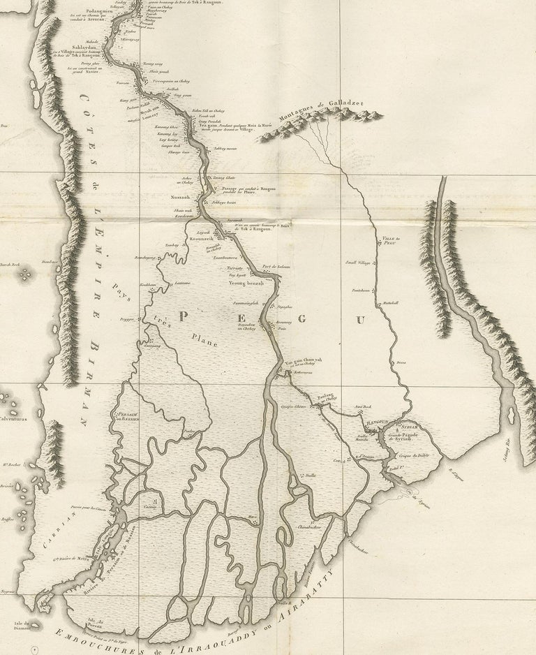 Antique Map of the Irrawaddy or Ayeyarwady River by Symes, 1800 at ...