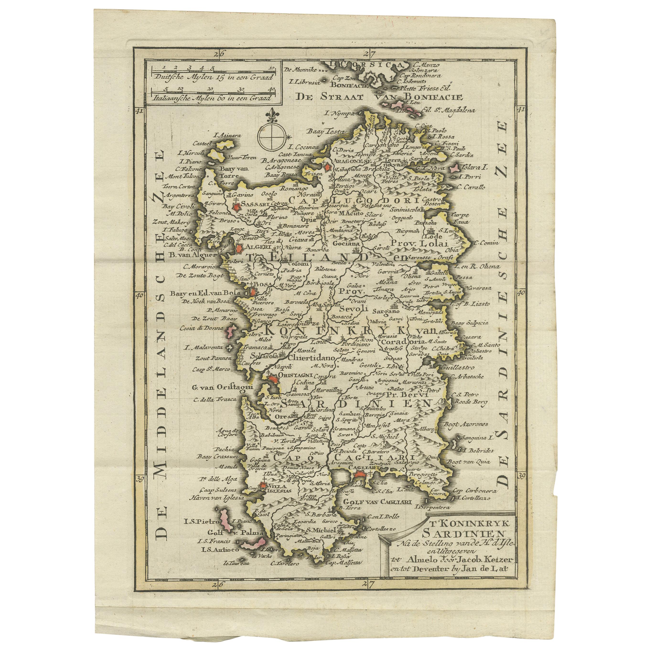 Map of the Kingdom of Sardinia and Part of the Kingdom of Genoa, Rome ...