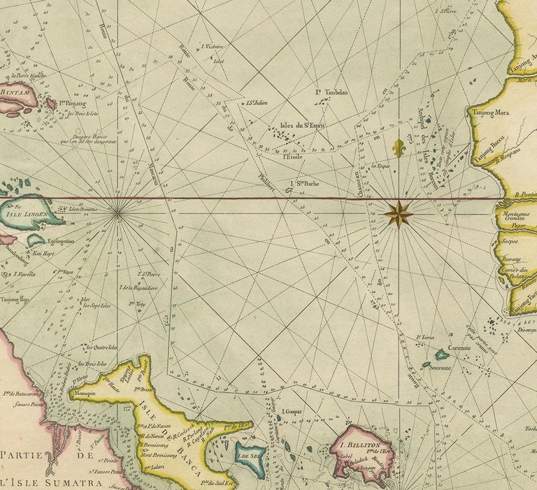 Antique Map of the Malacca and Bangka Strait by De Mannevillette '1775 ...
