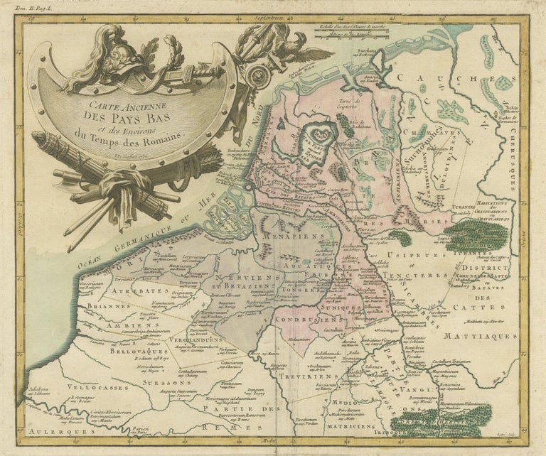 Antique Map of the Netherlands in the time of the Domination by the ...