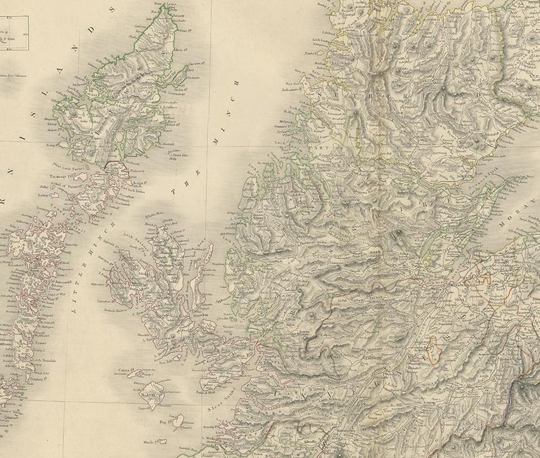 Antique Map of the Northern Part of Scotland by Black '1854' For Sale ...