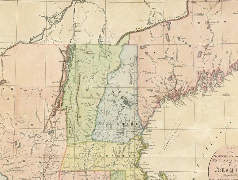 Antique Map of the Northern States of America by Russell, '1794' at 1stDibs