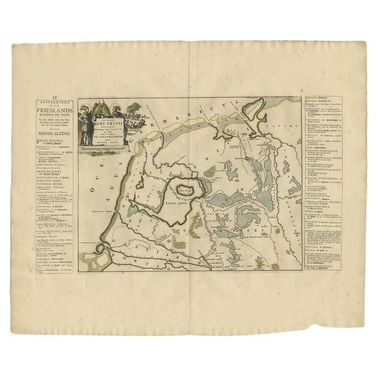 Antique Map of the Old Lands of FriesLand by Halma, 1718 For Sale at ...