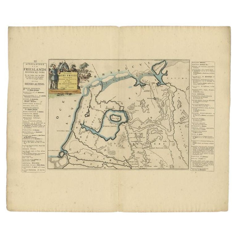 Antique Map of the Old Lands of Friesland by Halma, 1718 For Sale at ...