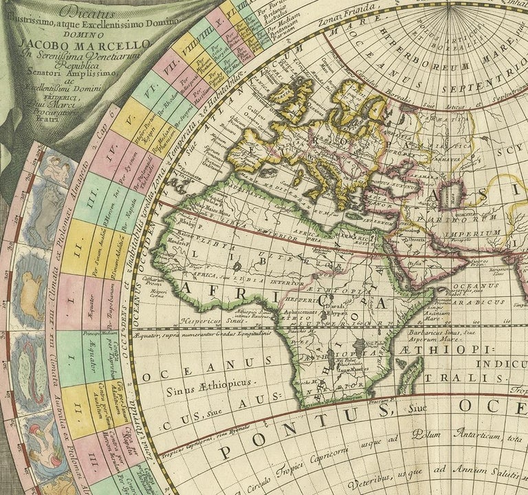 Antique Map of the Old World by Coronelli, circa 1690 at 1stDibs