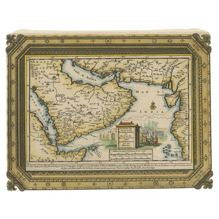 Antique Map of the Red Sea by Van der Aa, 1707 at 1stDibs