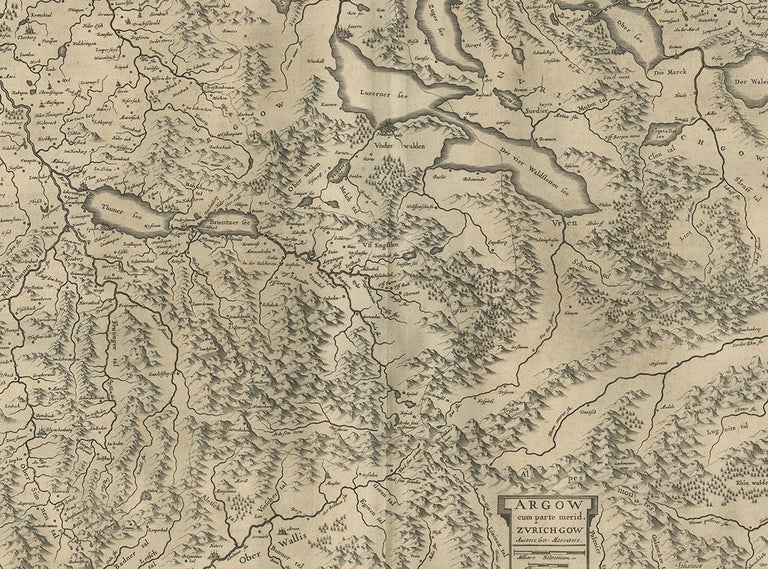Antique Map of the Region of Aargau by Janssonius, '1657' For Sale at ...